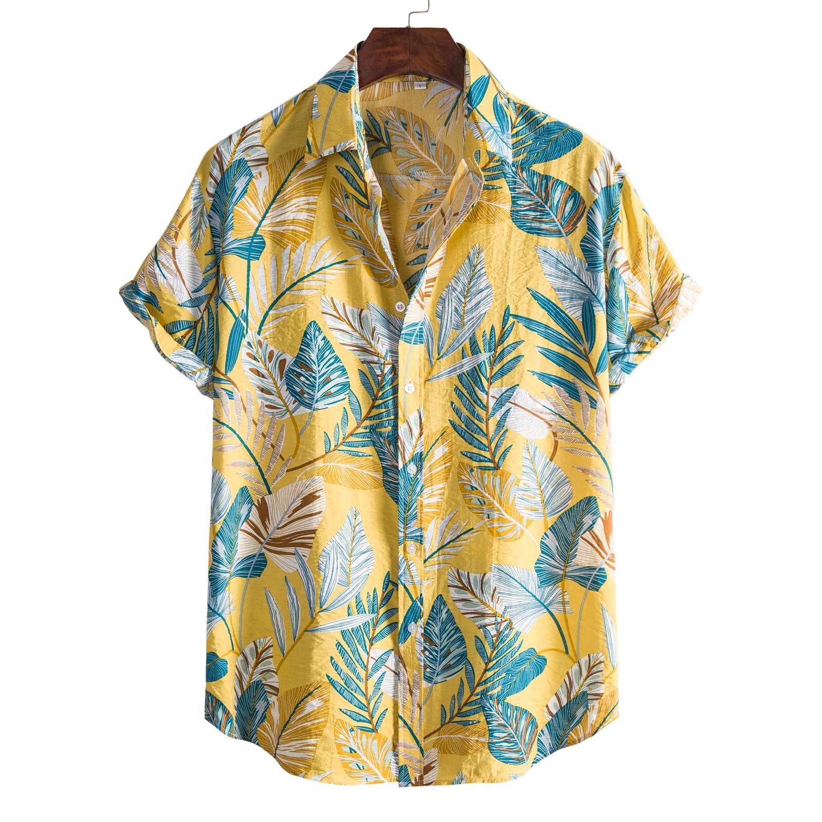 Knoppen Mannen Hawaiian Shirt Mannelijke Toevallig... – Vicedeal