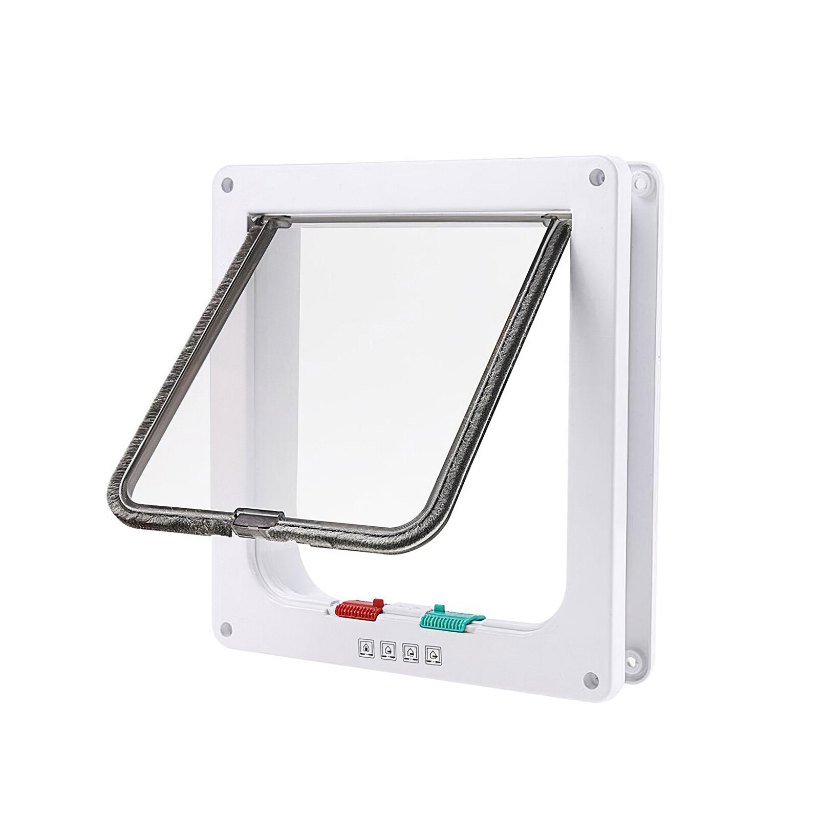 Dog Cat Flap Door With 4 Way Lock Security Flap Do... – Grandado