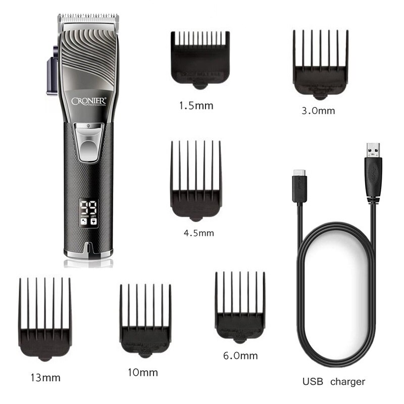 digital LCD display hair clipper taper lever hair ... – Grandado