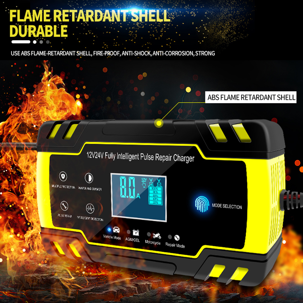 Automatische Auto Acculader 12V 8A 24V 4A Smart Sn... – Vicedeal