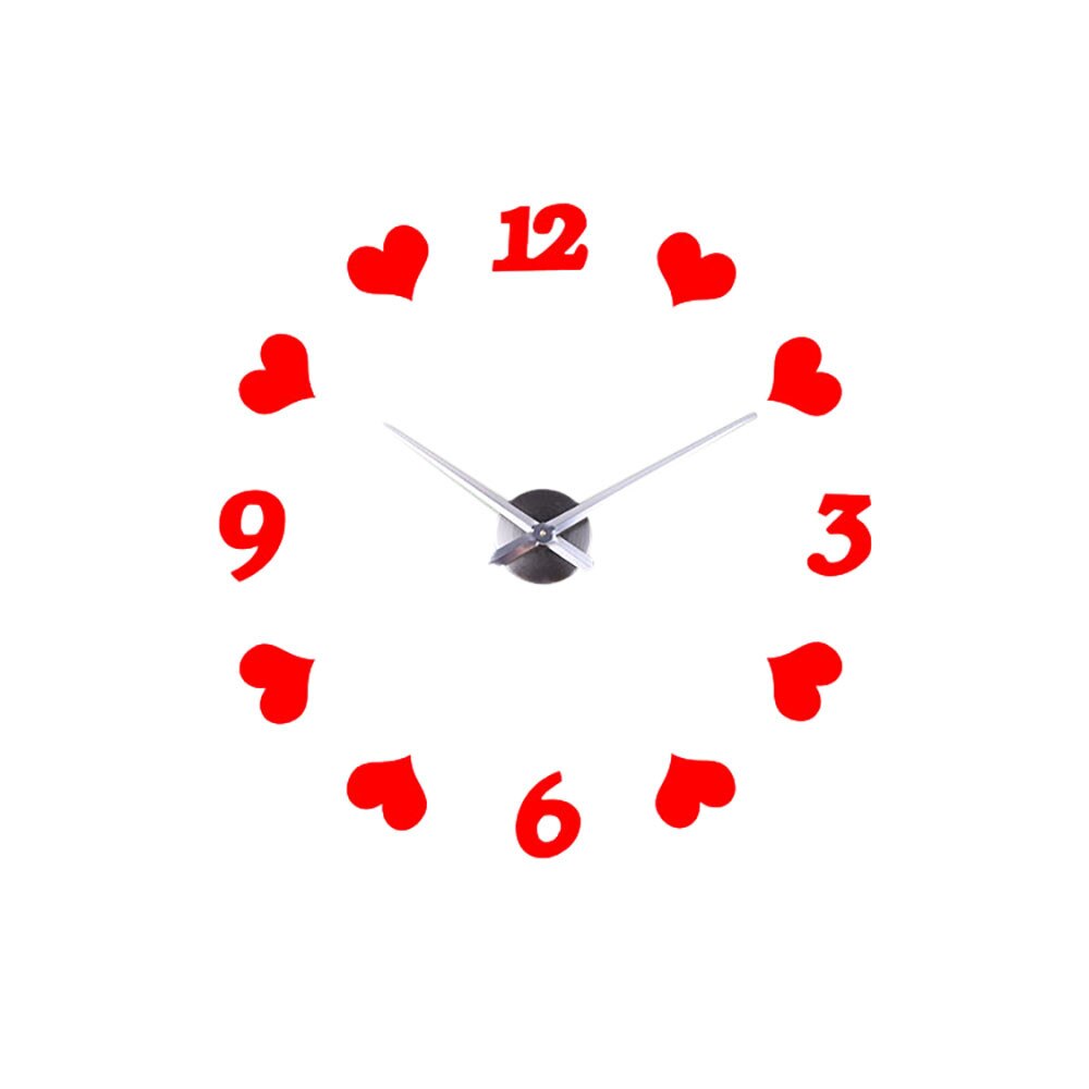 reloj de pared DIY Wall Clock 3D Mirror Surface St... – Vicedeal