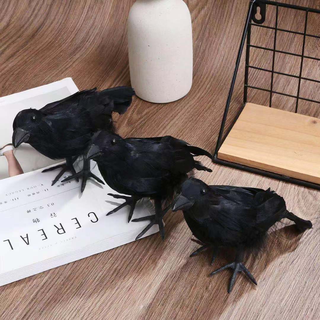 Halloween Artificial Crow Black Bird Raven Horror ... – Vicedeal