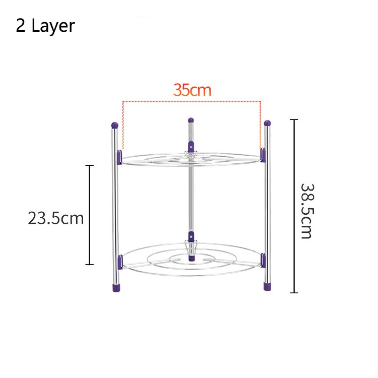 2/3/5 Tiers Kitchen pot and pan organizer,floor st... – Grandado