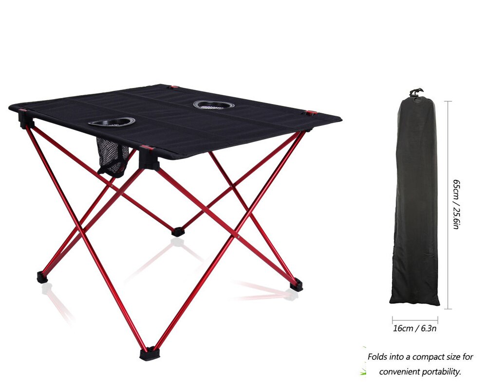 Ultralight Fabric Foldable Camping Table With Cup ... – Vicedeal