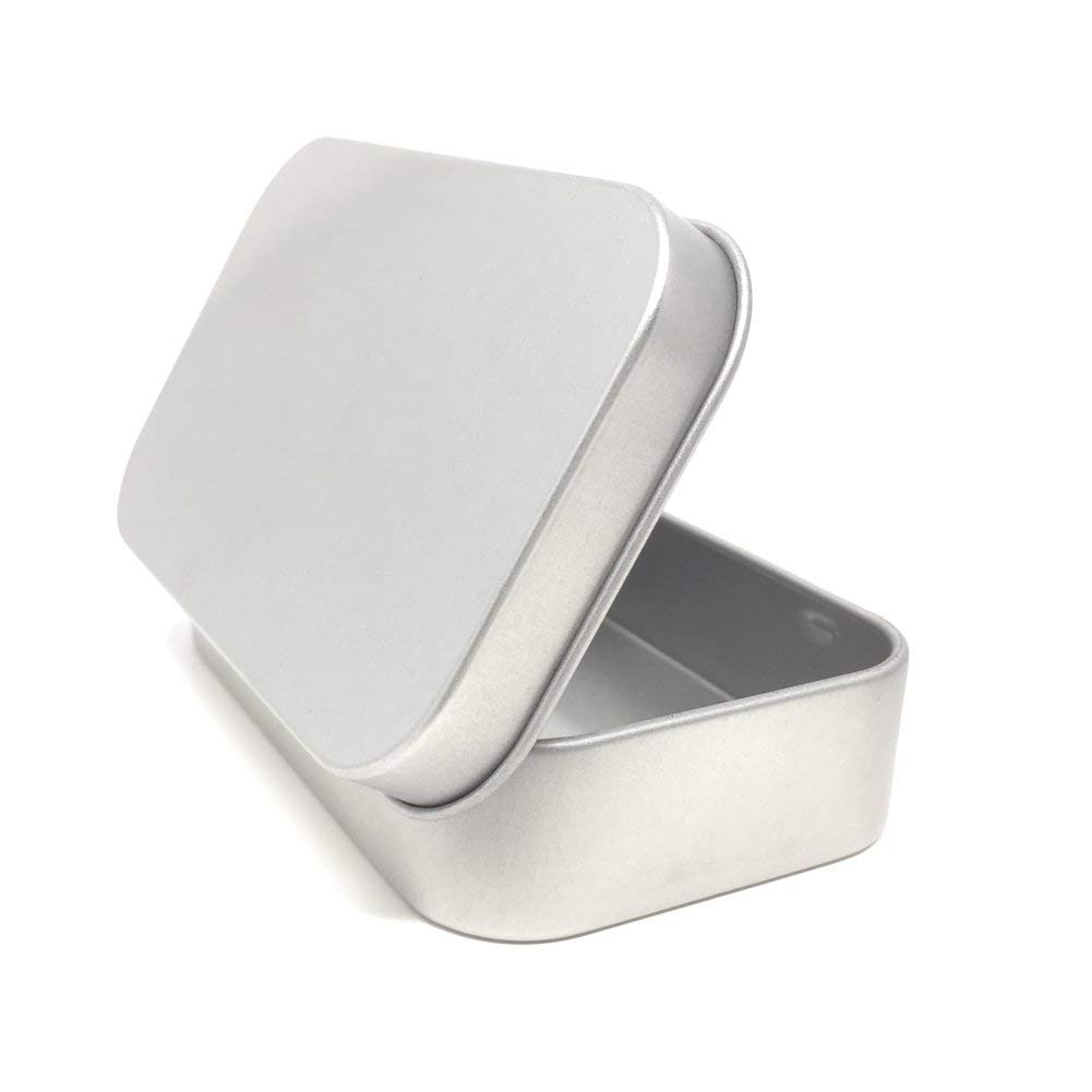 24 Pack Metal Rectangular Empty Hinged Tins Box Co... – Grandado