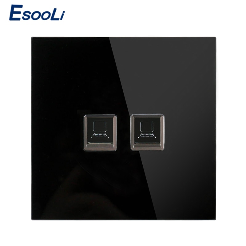 Esooli White Luxury Crystal Tempered Glass Panel 2... – Grandado