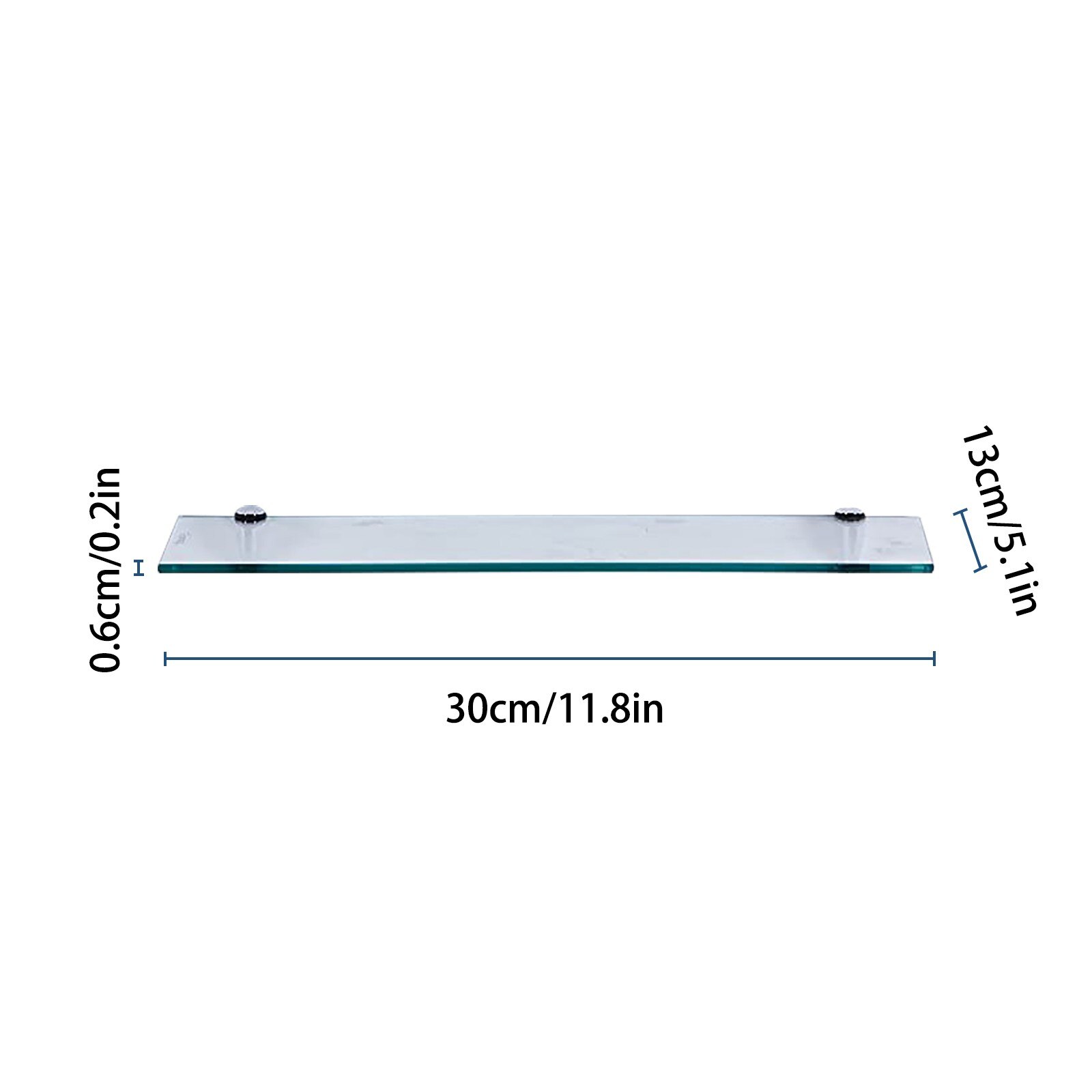 1047 Transparent glass wall shelf, very suitable a... – Vicedeal