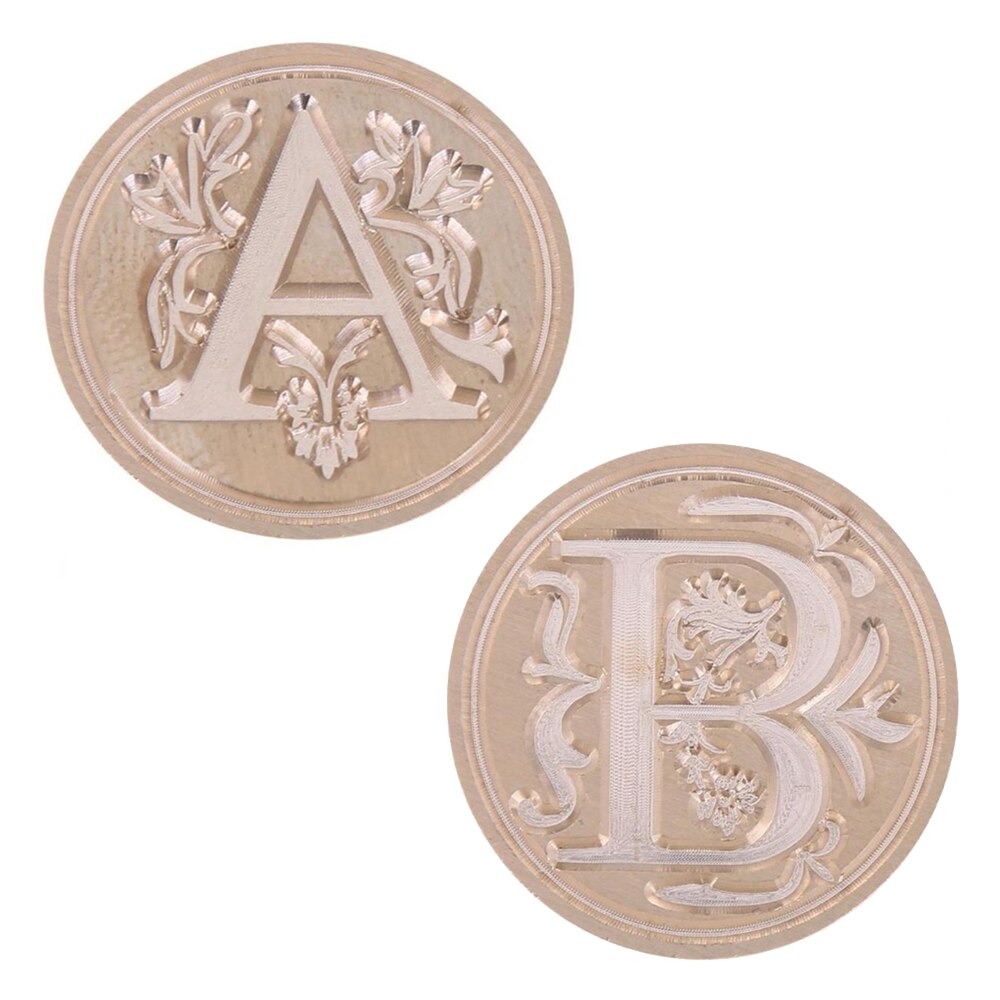 Retro 26 Letter Pattern Wax Seal Stamps Wooden Sea... – Grandado