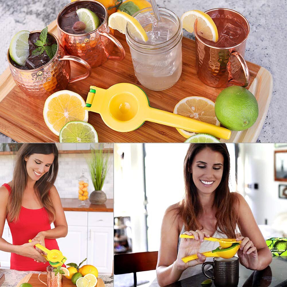 Metal Lemon Squeezer Hand Held Juicer Double Bowl ... – Vicedeal