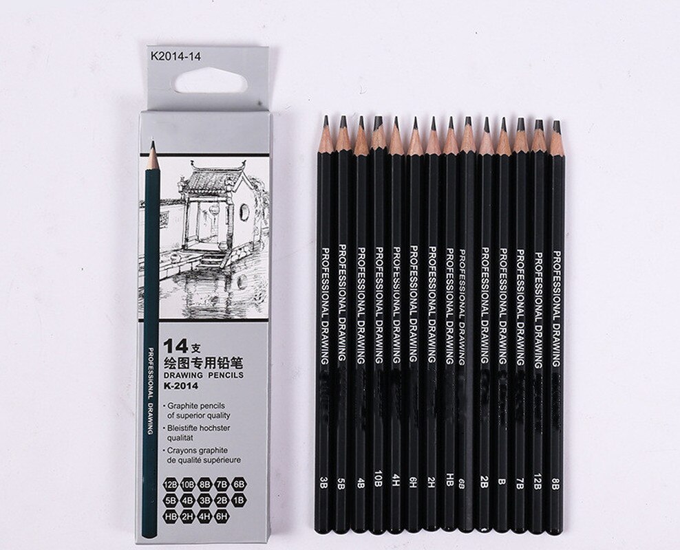 14 Pcs/set Sketch and Drawing Writing Pencil Stati... – Grandado