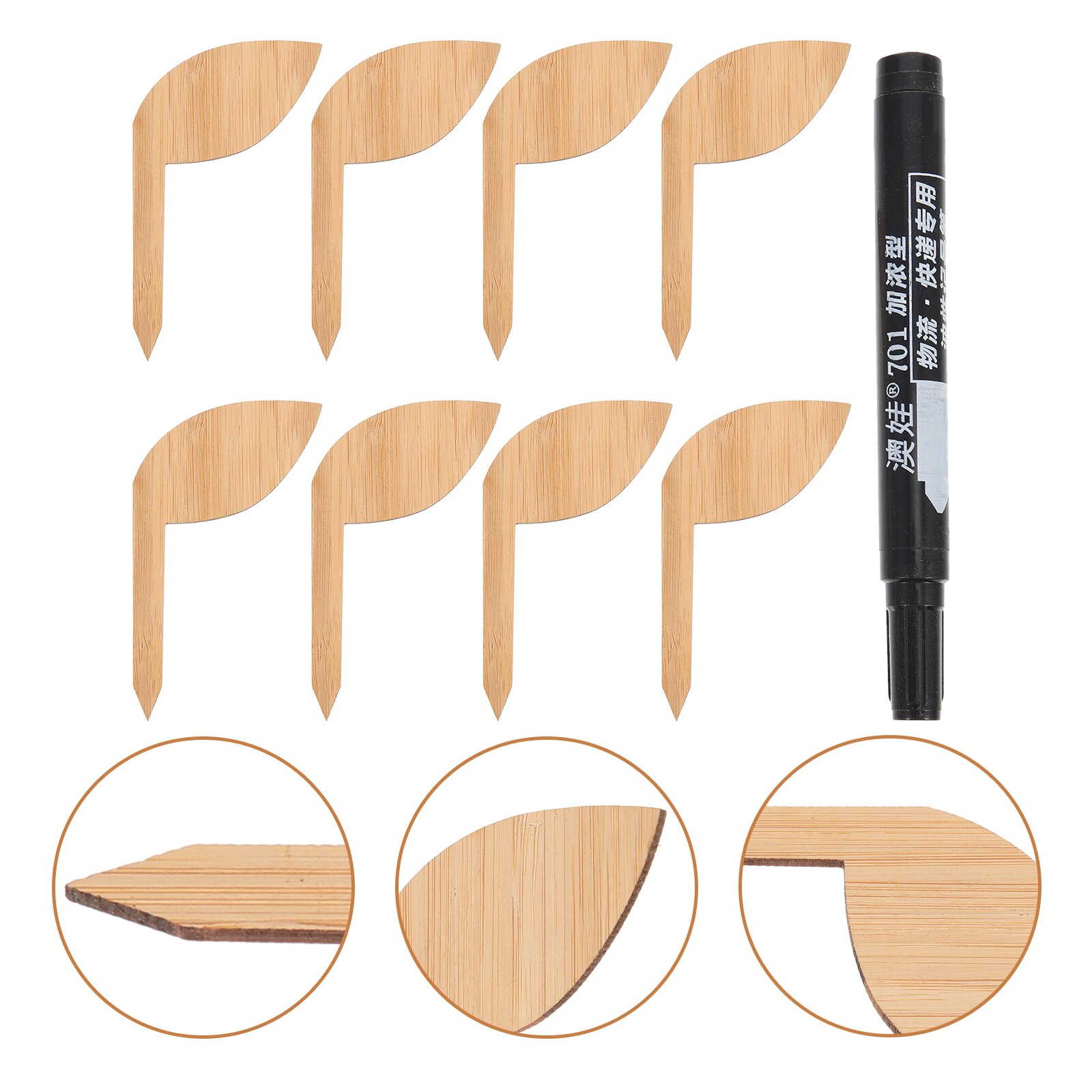 1 Set of Bamboo Plant Labels Plant Name Tags Garde... – Vicedeal