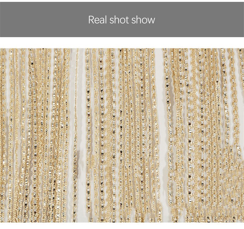 String Curtain Shiny Tassel Line Curtains Window D... – Grandado
