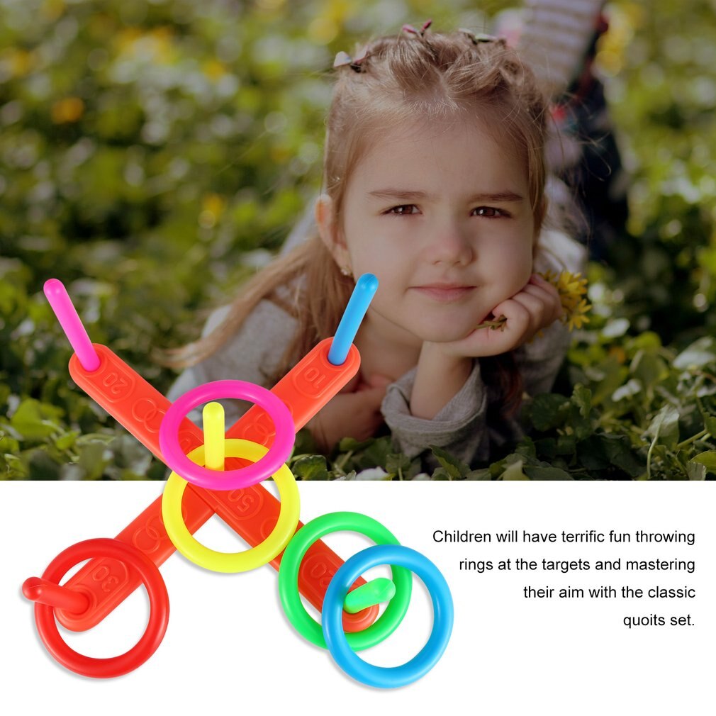 Funny Kids Outdoor Sport Toys Hoop Ring Toss Plast... – Grandado