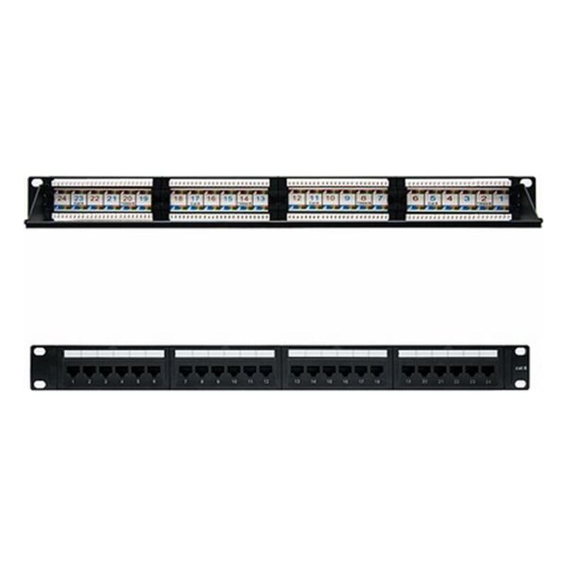 Patch Panel 24 Puertos UTP Categoría 6 NANOCABLE 1... – Grandado