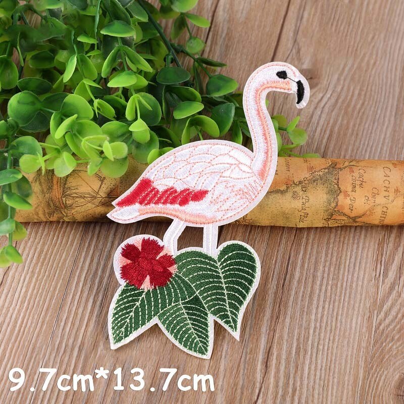 1Pcs Flamingo Heat Transfers Iron On Sew On Patche... – Vicedeal