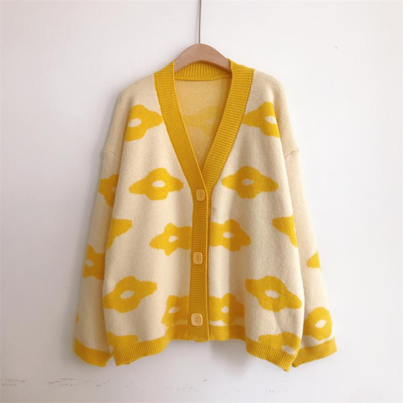 H.SA Women Cardigans Autumn Winter Casual Floral K... – Grandado