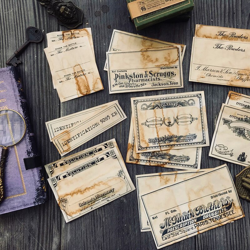 16 Pcs Vintage Coffee Dyed Note Junk Journal Ephem... – Grandado