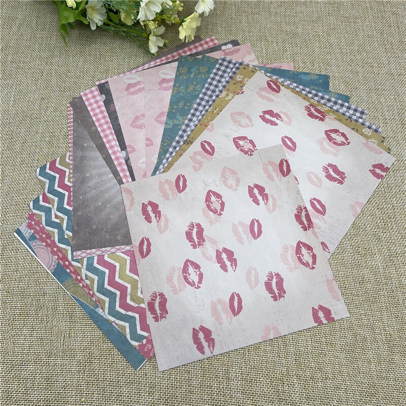 24 sheet 6"X6" Kisses heart tale patterned paper S... – Vicedeal