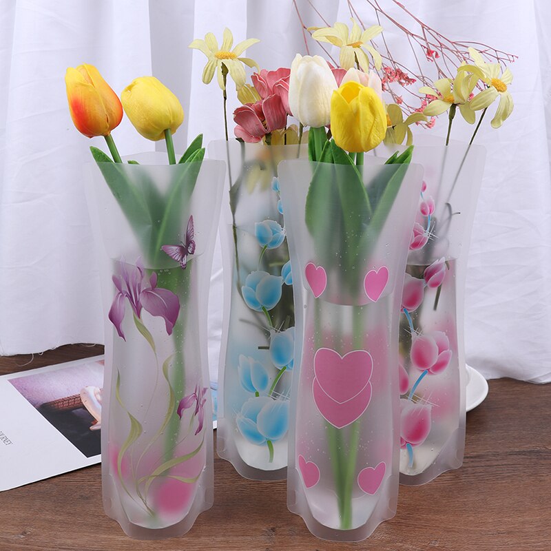 27 X 12cm PVC Plastic Foldable Vase Flowers Jardin... – Grandado