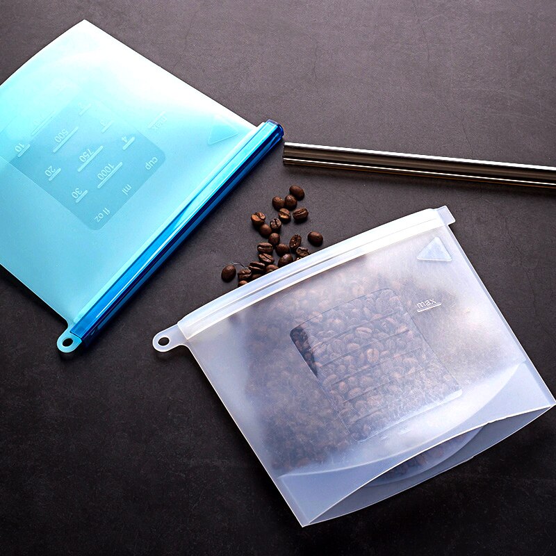 2 Stks/partij 1L/1.5L Siliconen Opbergtas Herbruik... – Grandado