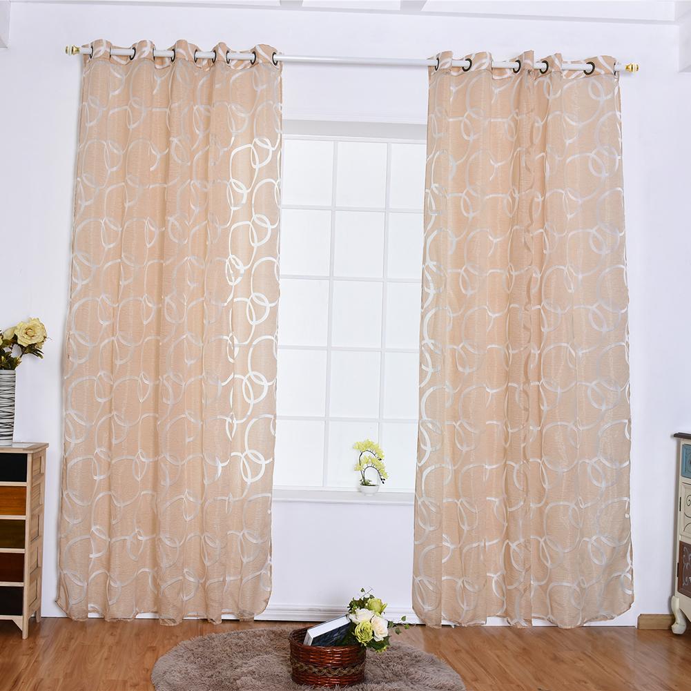 Circle Bubbles Window Curtain Sheer Divider Home B... – Grandado