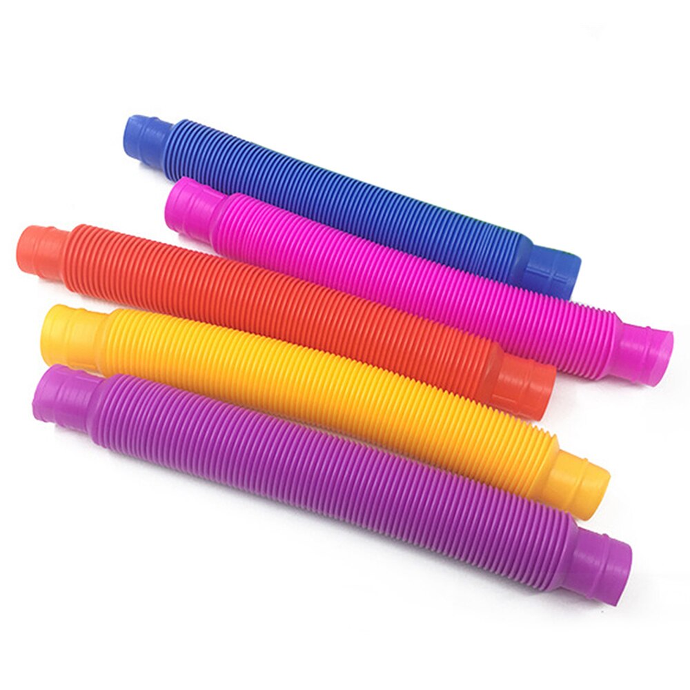 Colorful Fidget Pop Tube Toys Plastic Stretch Pipe... – Grandado