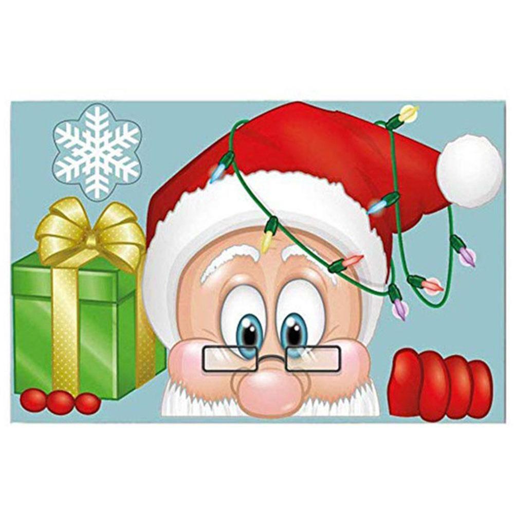 Santa Elk Christmas PVC Static Sticker Beautify Ho... – Grandado