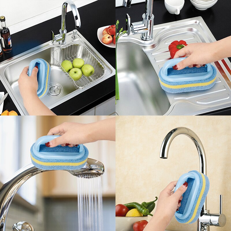 Handles Sponge Brush Blue Soft Magic Sponge Eraser... – Grandado