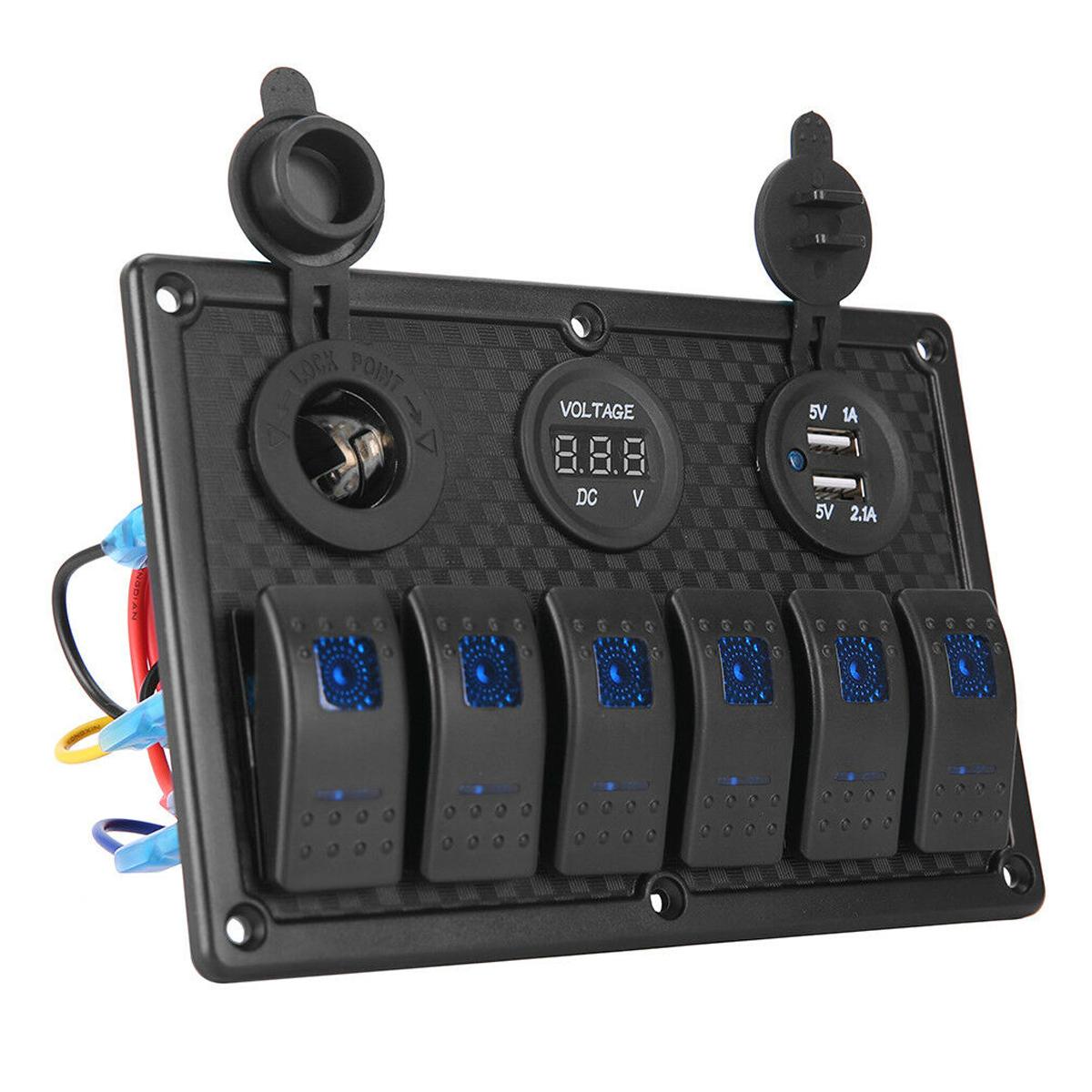 Waterdichte 6 Gang Marine Boot Rocker Switch Panel... – Grandado