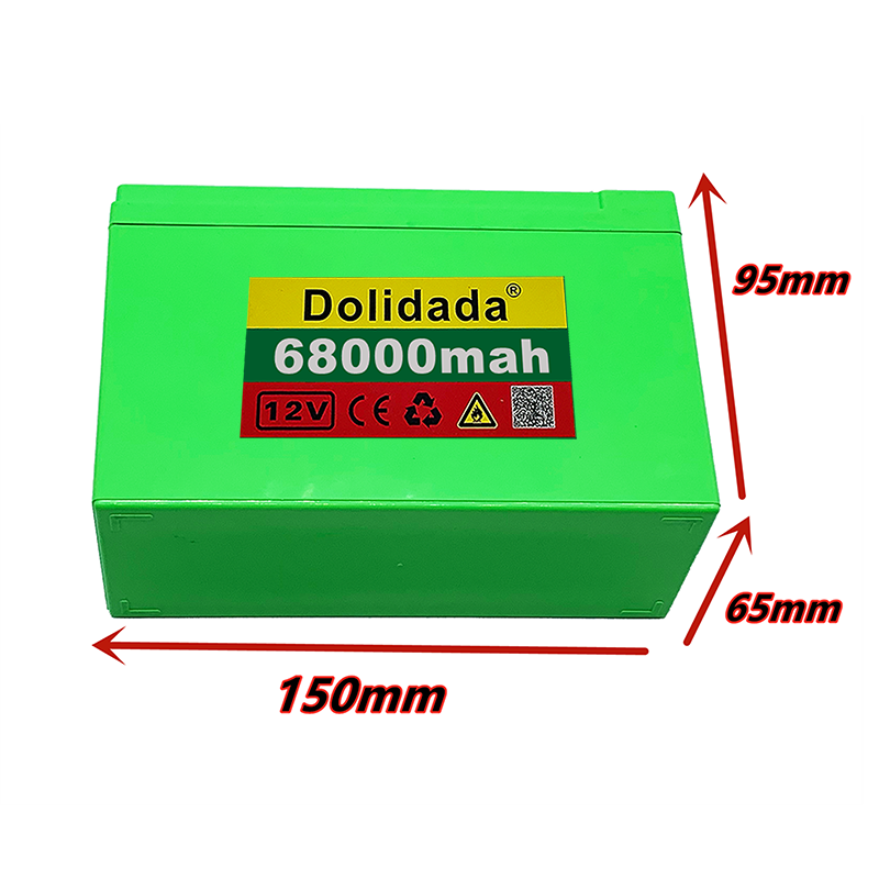 12V 68Ah 18650 lithium battery pack 3S6P built-in ... – Vicedeal