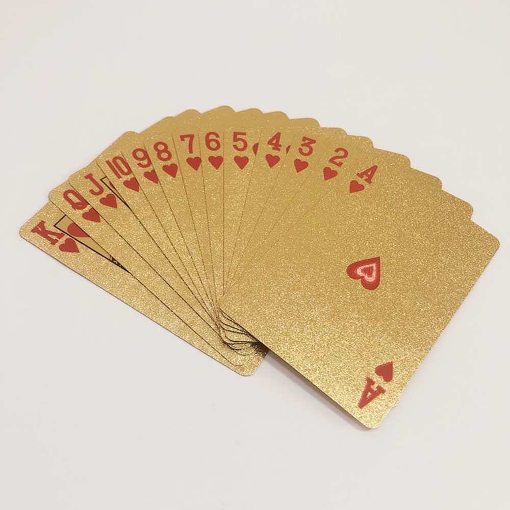 24K Gold Playing Cards Poker Game Deck Gold Foil P... – Grandado