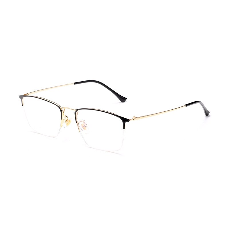 Pure Titanium Retro Half Frame Glasses Ultralight ... – Grandado