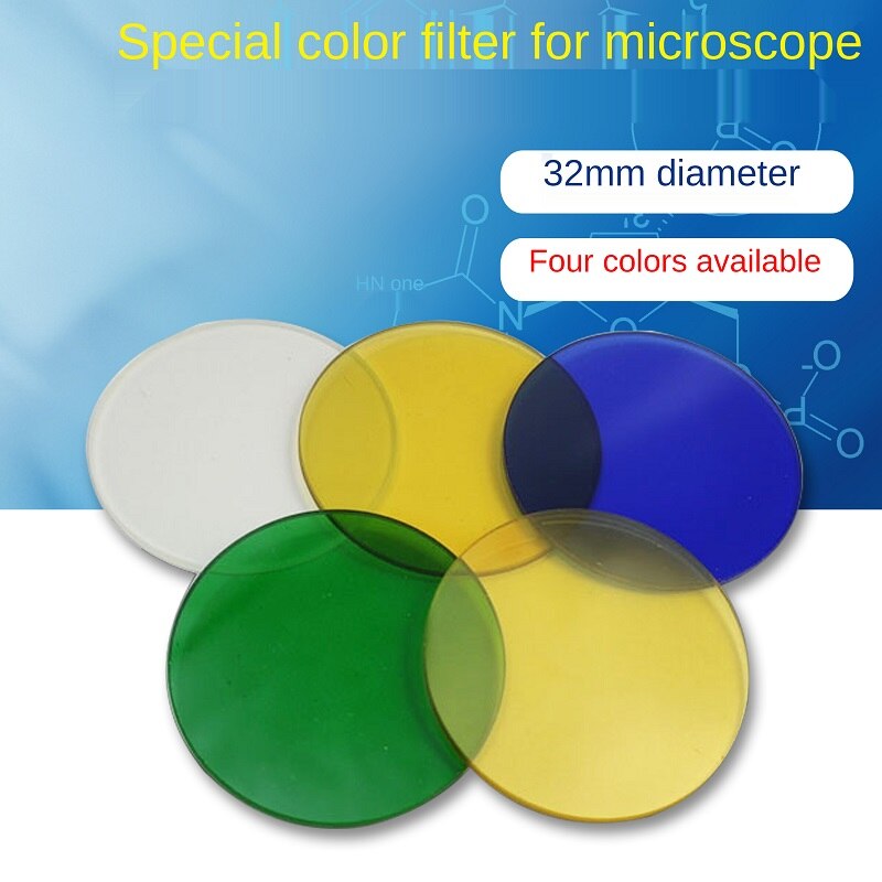 Microscope Color Filter Diameter 32mm Yellow Blue ... – Vicedeal