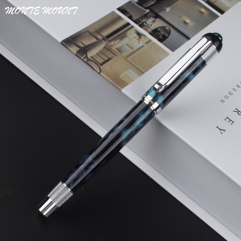 MONTE MOUNT Roller Ball Pen Plated Blue silver cli... – Grandado