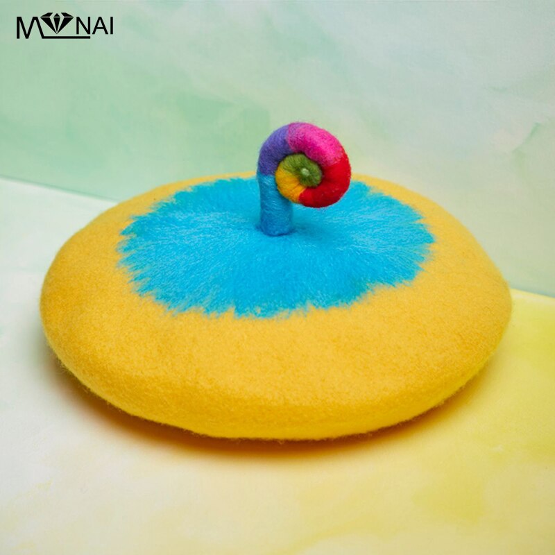 Halloween Hat Elf Handmade Wool Felt Artist Berets... – Vicedeal