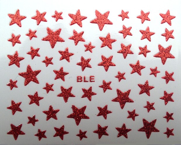 Shiny 3D Nail Slider Stars Stickers Glitter Shiny ... – Grandado