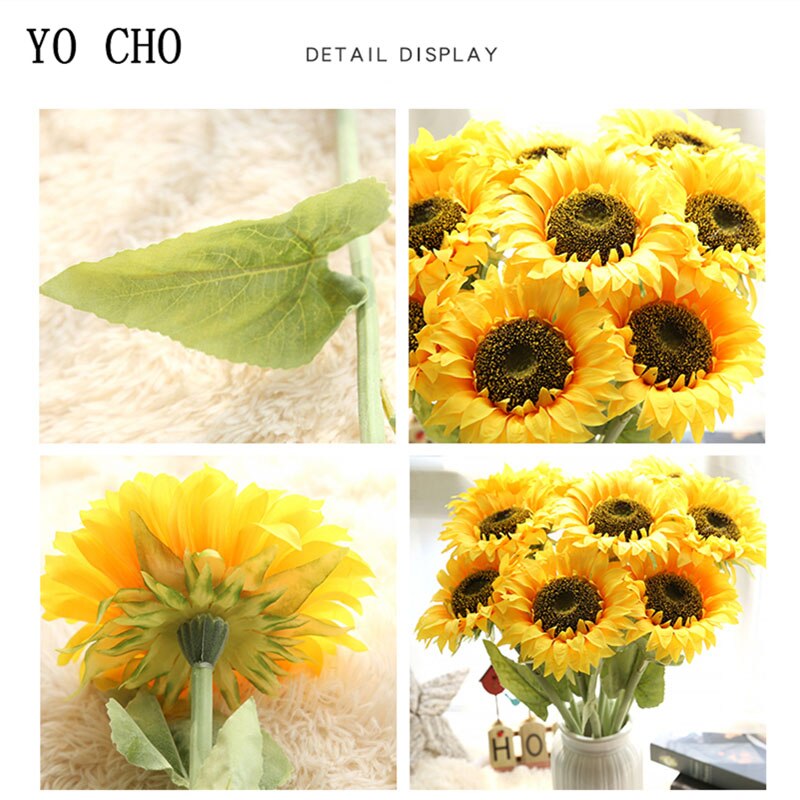 Yo cho konstgjord siden solros bröllop brudtärnor ... – Grandado