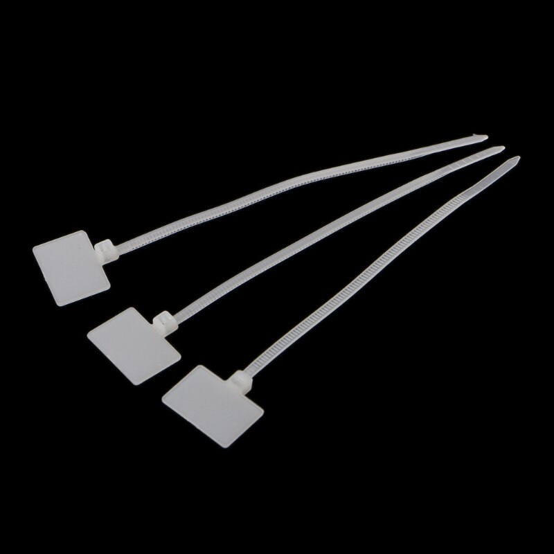 100 Pcs White Plastic Nylon Mark Tags Label Sticke... – Vicedeal