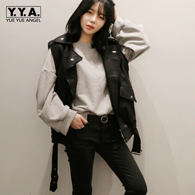 Autumn Punk Leather Jacket For Women Motorcycle Bi... – Grandado