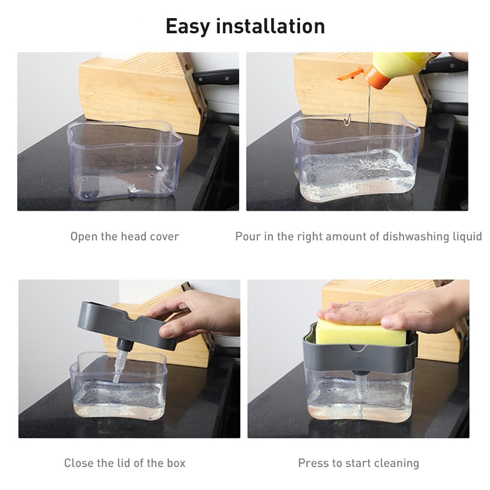 2-in-1 Kitchen Dishwasher Detergent Liquid Press D... – Grandado