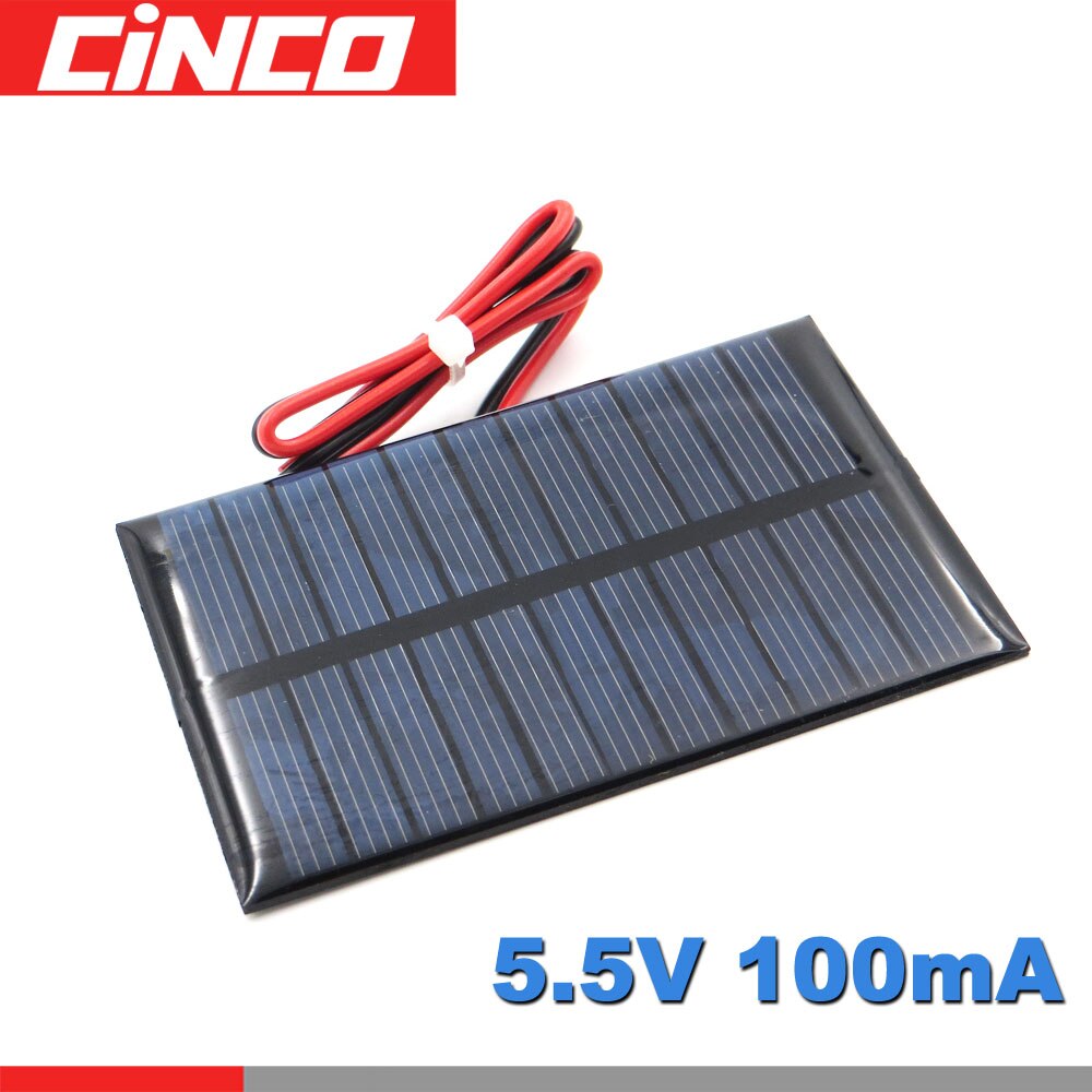 5.5 V 100mA 0.55W extend wire Solar Panel Polycrys... – Grandado