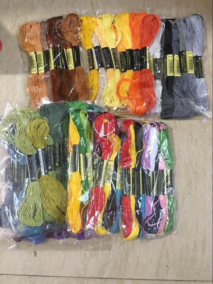 8 st liknande dmc tråd korsstygn bomullssymen brod... – Grandado