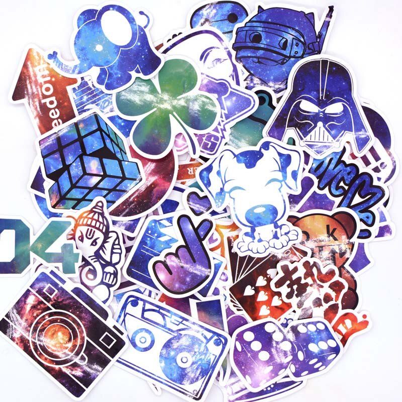 50pcs/pack Beautiful Galaxy Star Stickers Kids Toy... – Grandado