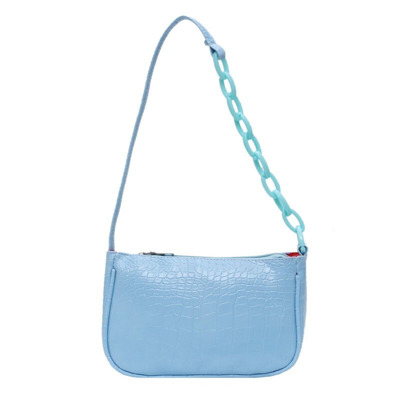 Retro Female Bag Baguette Commuter Texture Solid C... – Grandado