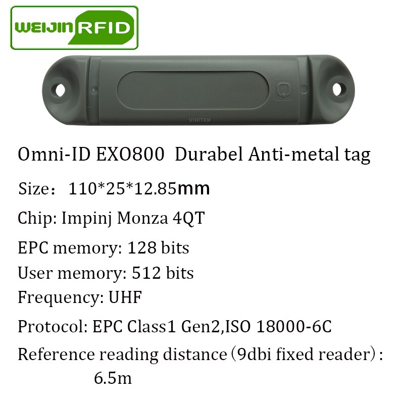 UHF RFID metal tag omni-ID EXO800 915mhz 868mhz Impinj Monza4QT EPC ...