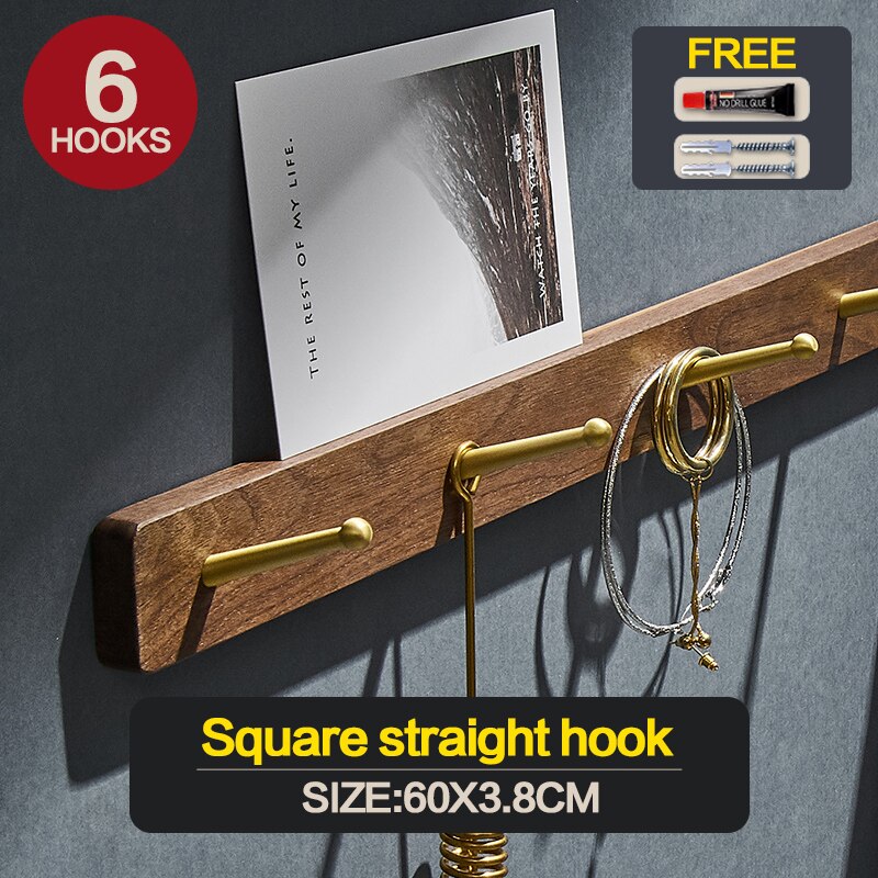 Walnoot Hout Kleren Muur Haak Achter De Deur Haken... – Vicedeal