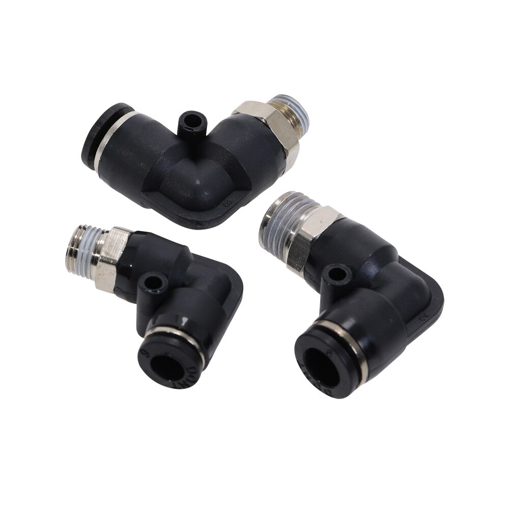 Conector de codo macho neumático, tubo de empuje d... – Grandado