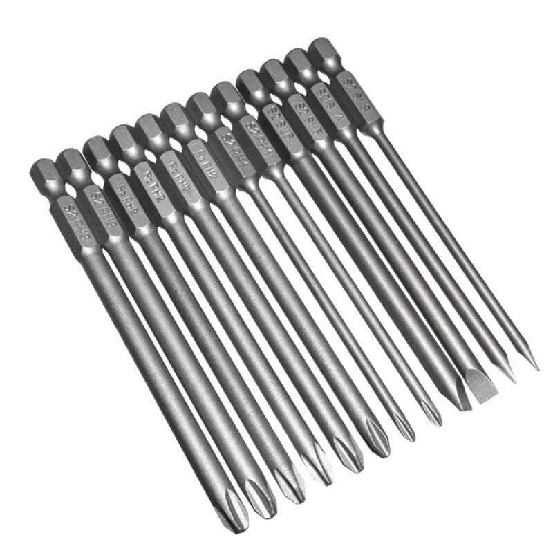 12pcs/set Alloy Steel S2 Slotted Phillips Manual S... – Grandado