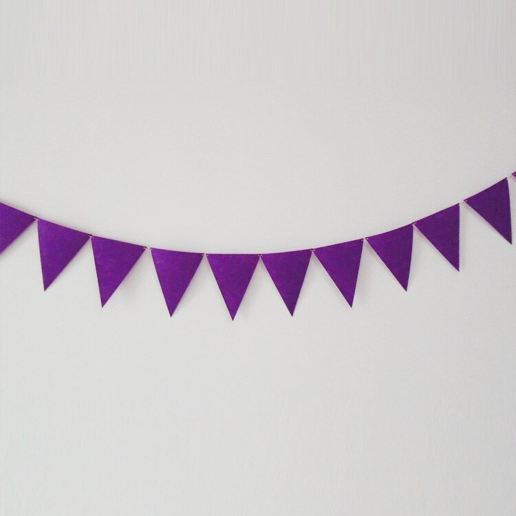 12 Flags 4m Purple Garlands for Birthday Bunting B... – Vicedeal