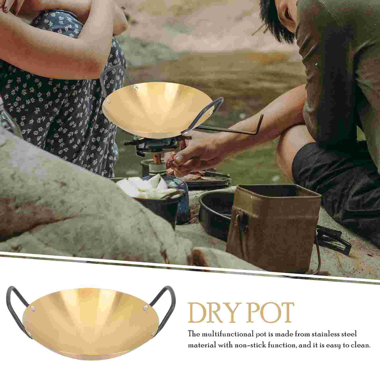 Stainless Steel Dry Pot Smooth Cooking Pan Home Ki... – Grandado